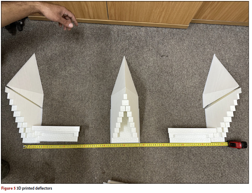 Physical model study of novel deflector forms on uncontrolled spillways