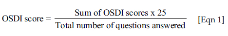 Comparison of patient reported dry eye symptoms as evaluated by the ...