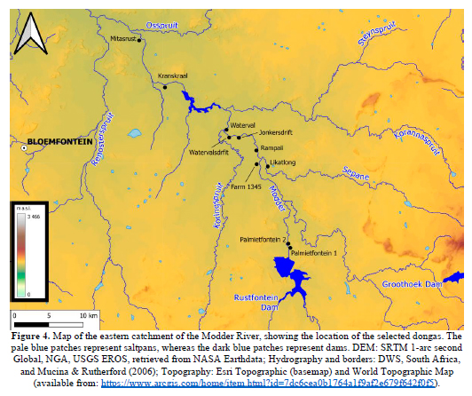 Archaeological survey of the Modder River dongas, Free State, South Africa