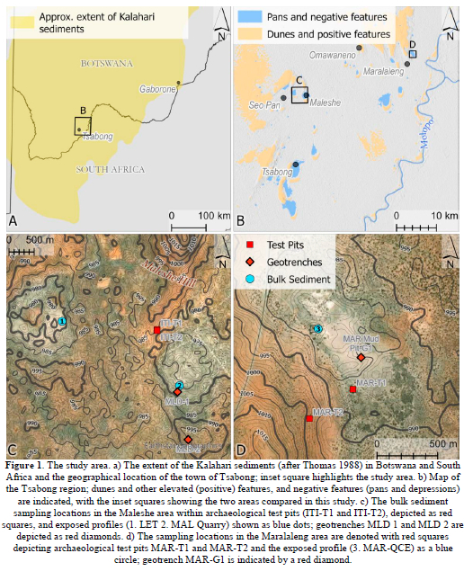 Dune, outcrop, and pan sediments from the southern Kalahari Basin: A ...