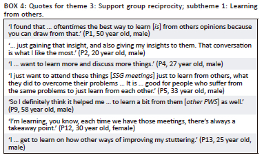 Why do people who stutter attend stuttering support groups?